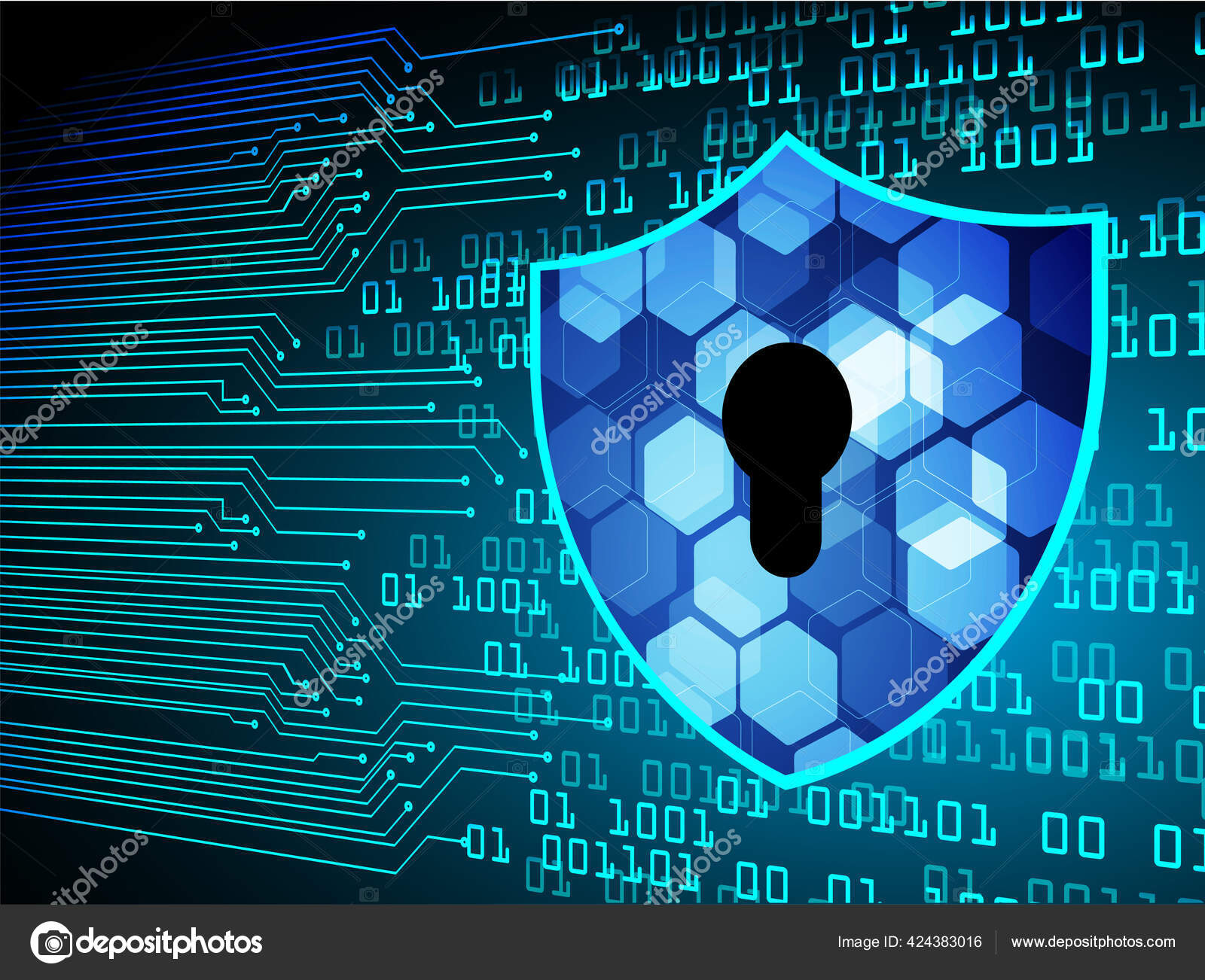 Cyber Security Concept Blue Background Stock Vector Image by ©titima157 ...
