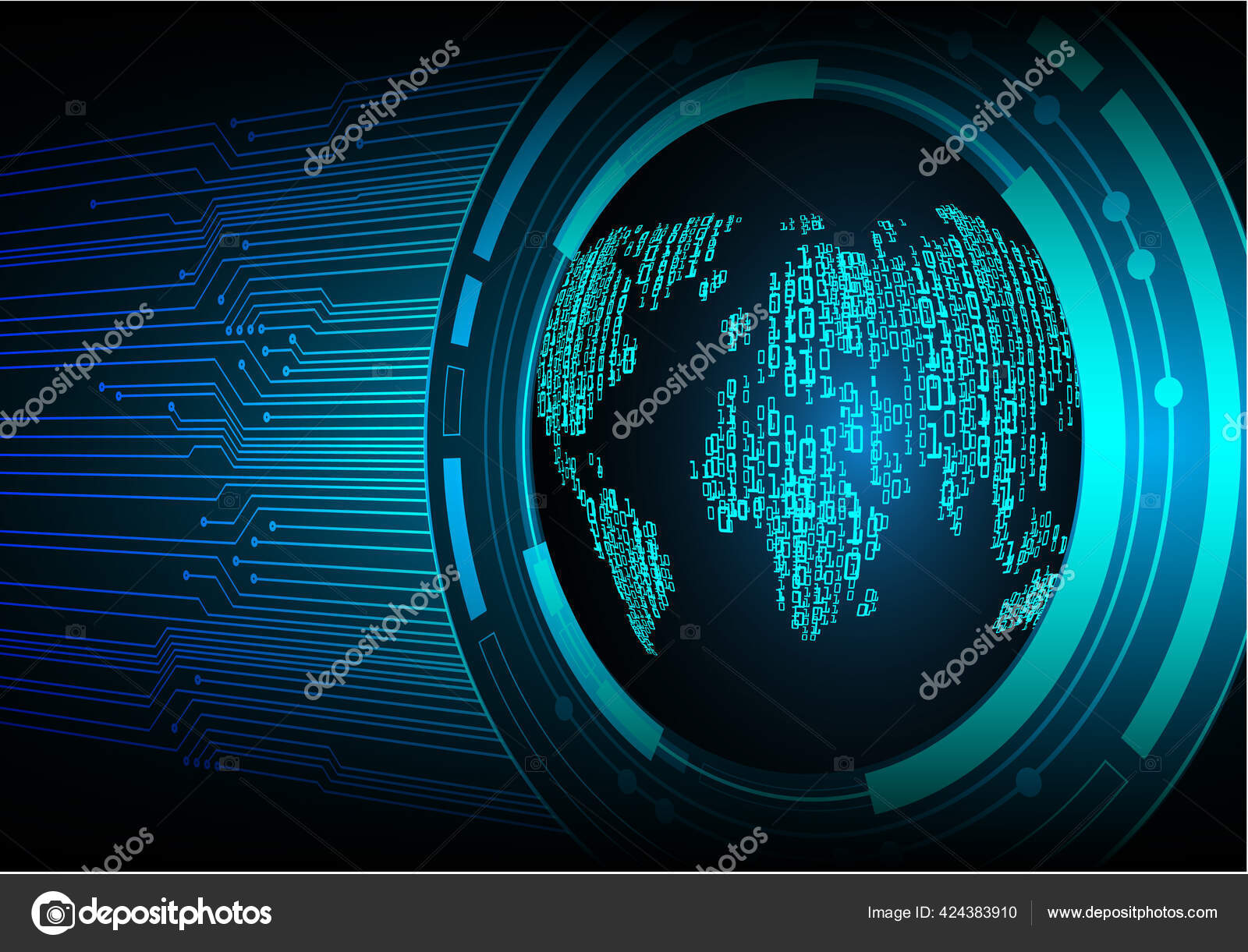 Abstract Technology Background World Map Stock Vector Image by ©titima157@gmail.com #424383910