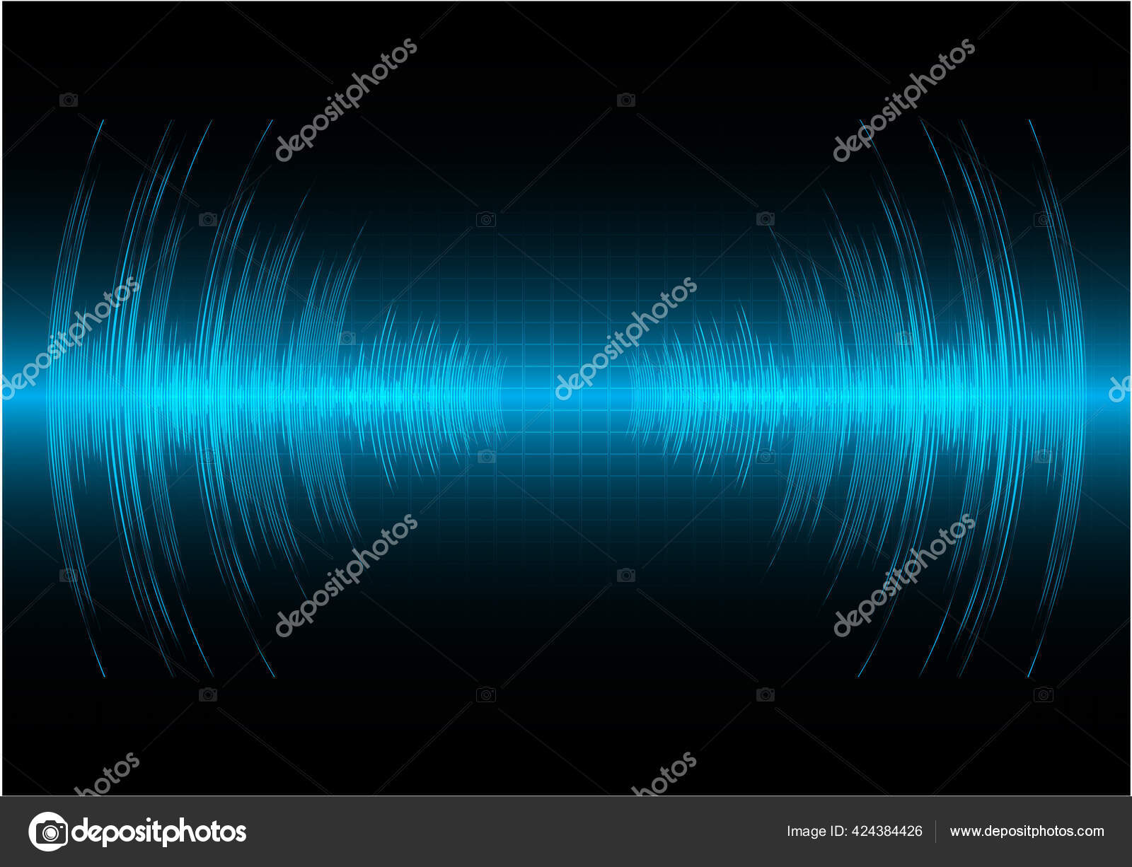 Abstract Technology Background Sound Waves Stock Vector by ©titima157 ...
