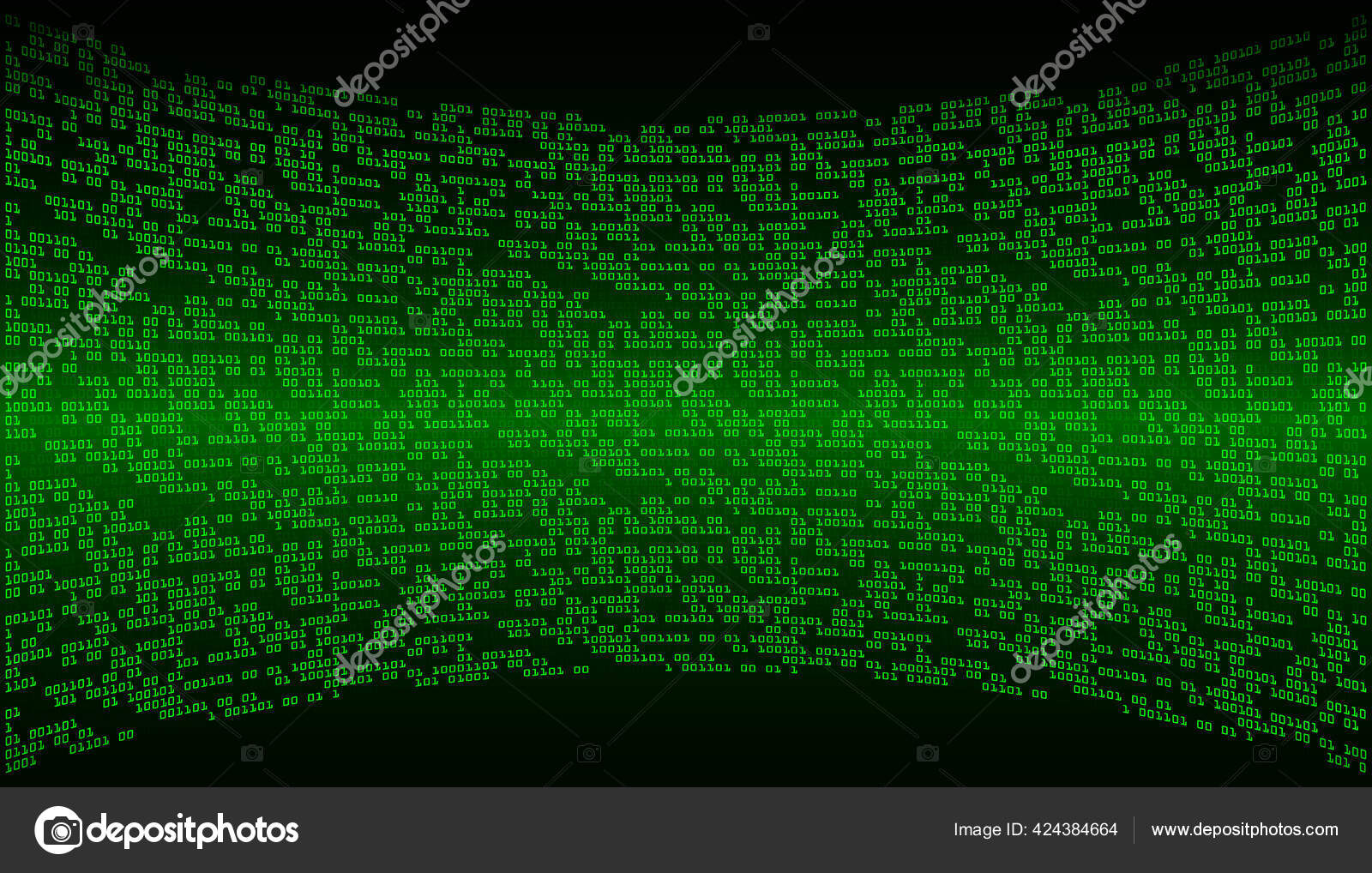 Green Binary Code Black Background Stock Vector by ©titima157@gmail.com 424384664