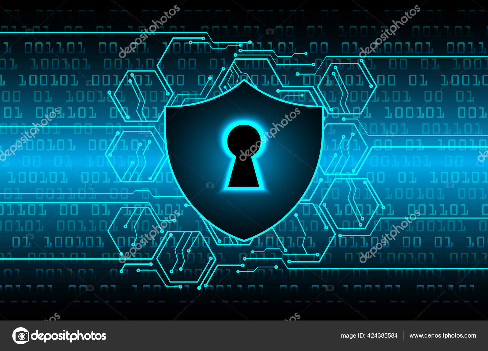 Abstract Blue Background Binary Code Padlock Stock Vector by ©titima157@gmail.com 424385584