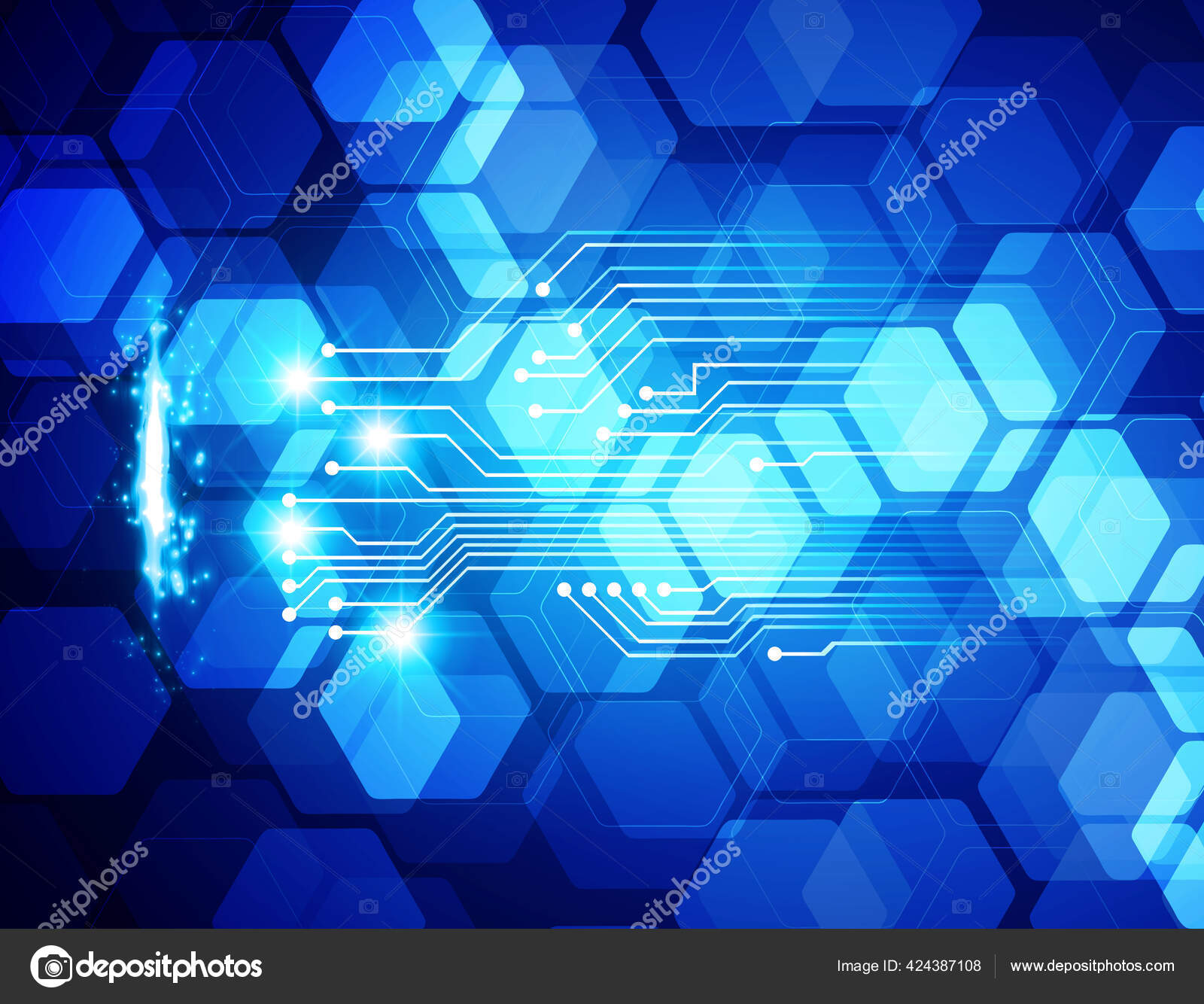 Abstract Technology Background Hexagons Stock Vector by ©titima157 ...