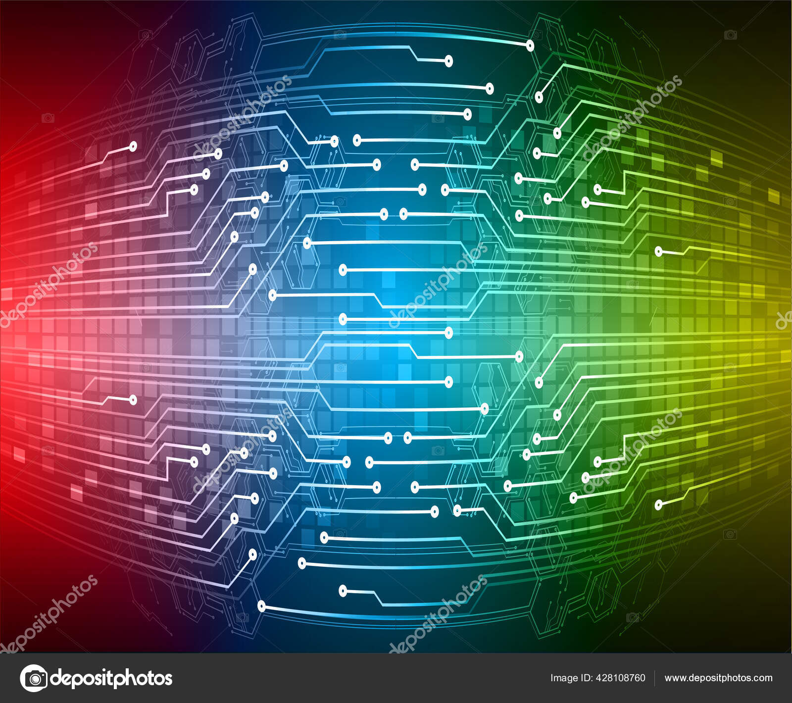 Fondo Pantalla Futurista Abstracto Fondo Digital Vector de stock ...