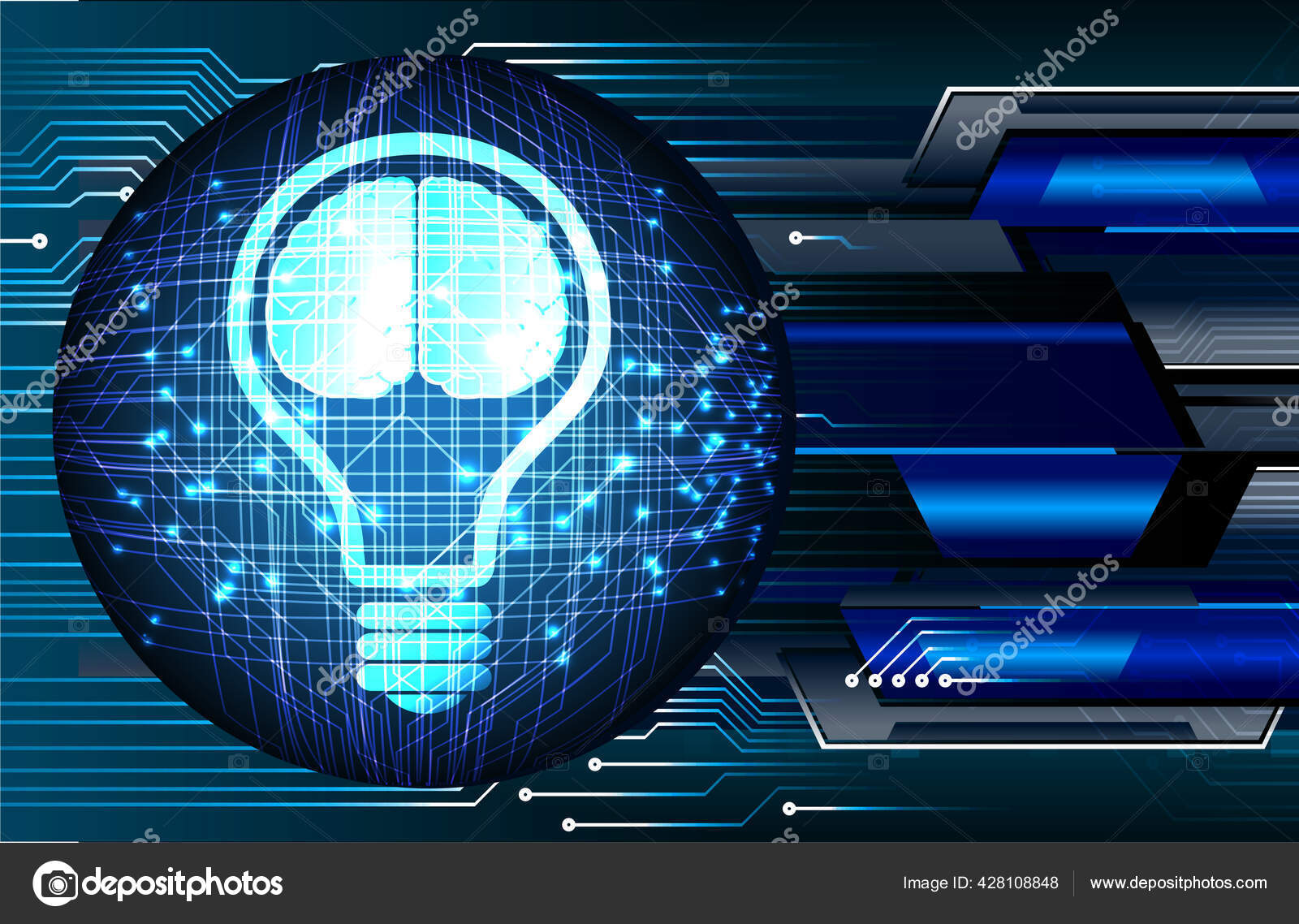 Abstract Technology Background Light Bulb Stock Vector by ©titima157 ...