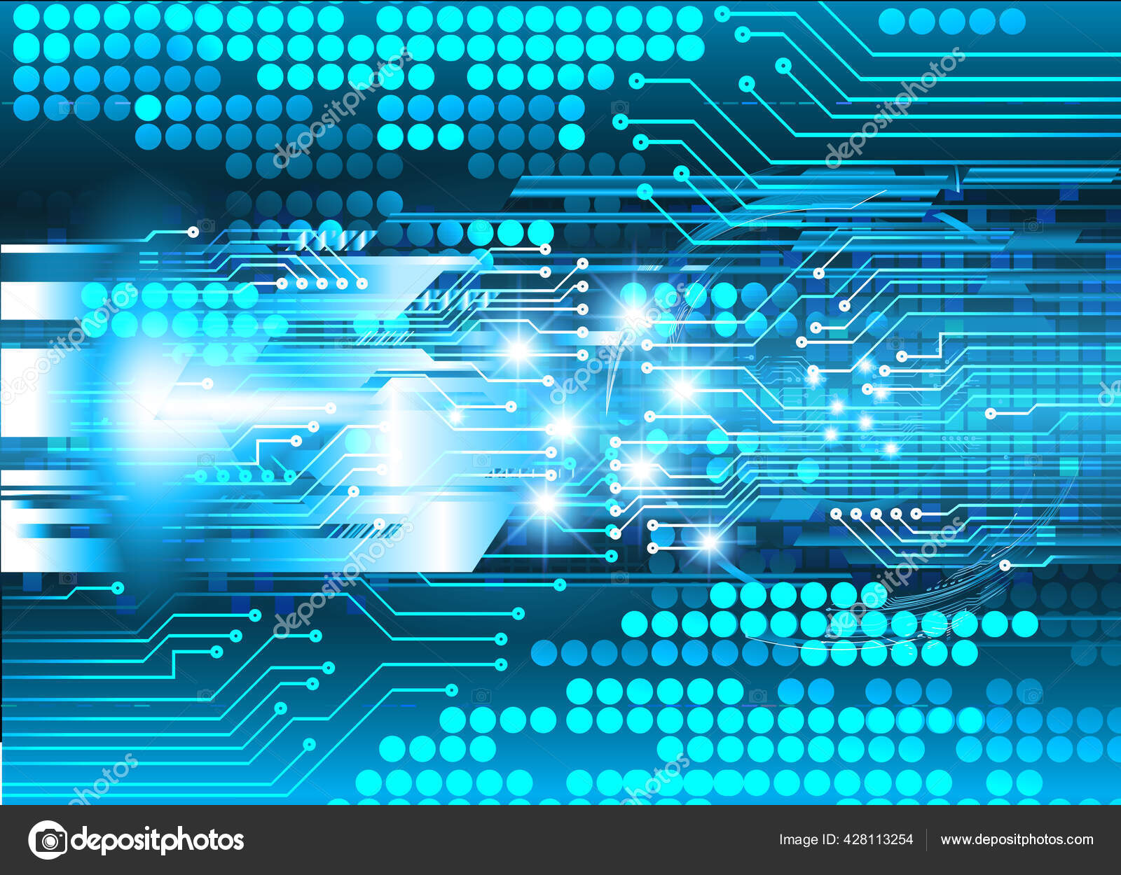 Fondo Pantalla Azul Abstracto Fondo Digital Vector de stock por ...