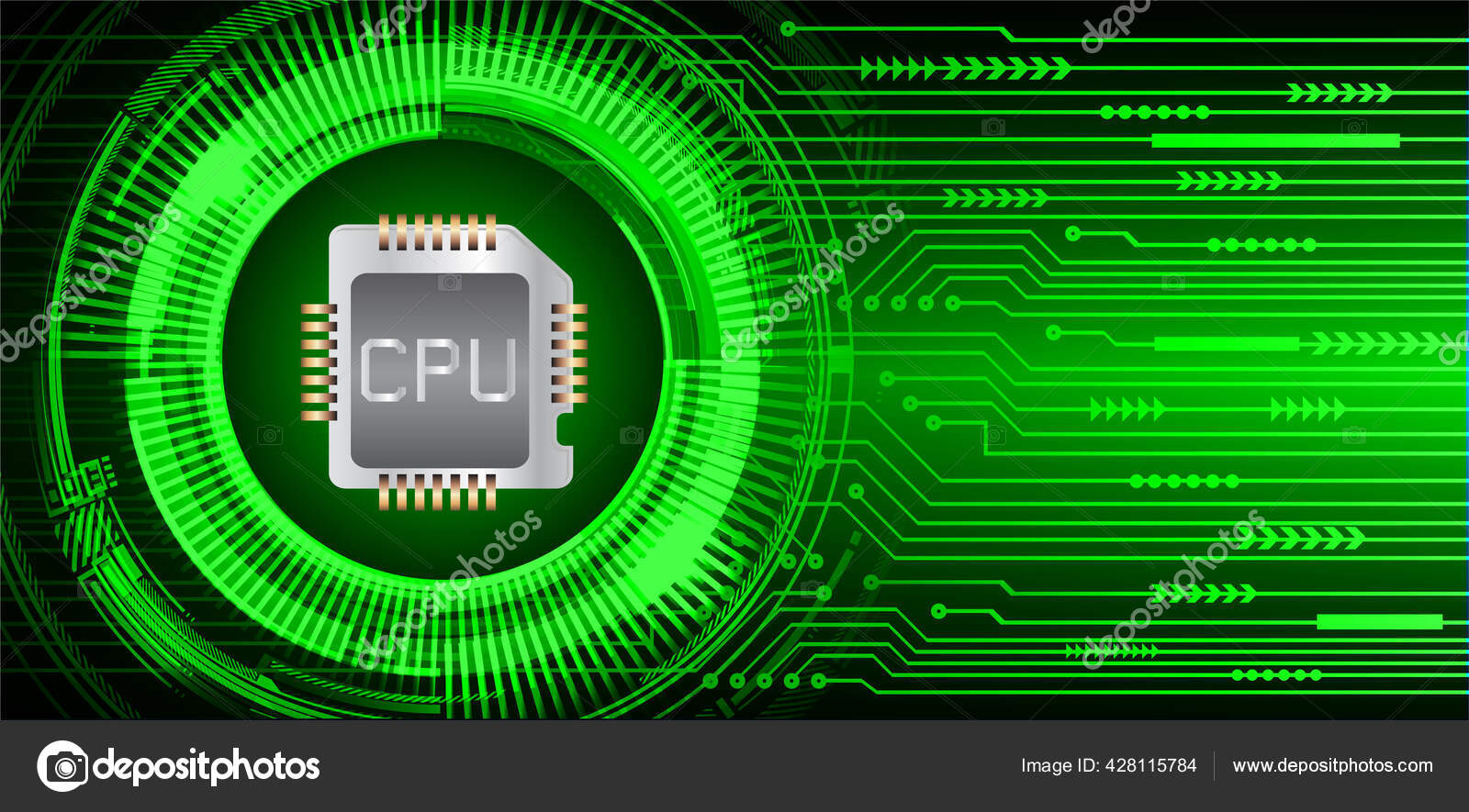 Circuit Board Cpu Stock Vector by ©titima157@gmail.com 428115784