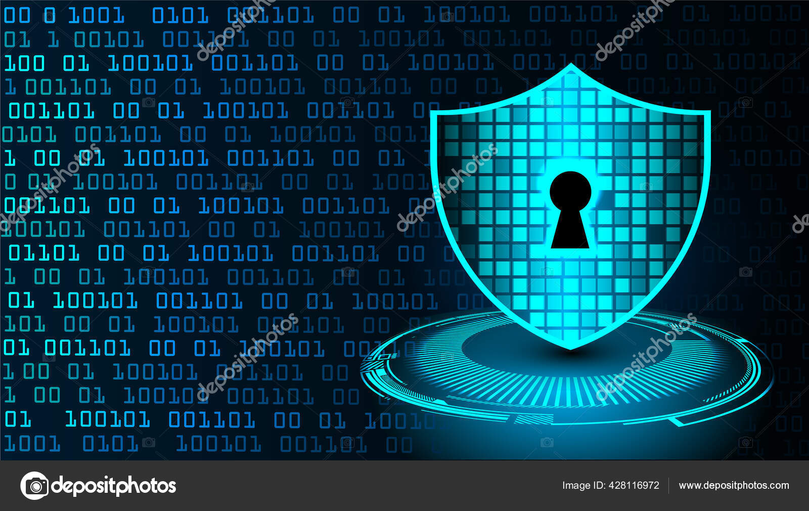 Background Vector Illustration Keyhole Digital Security Concept Stock Vector Image by ©titima157 ...