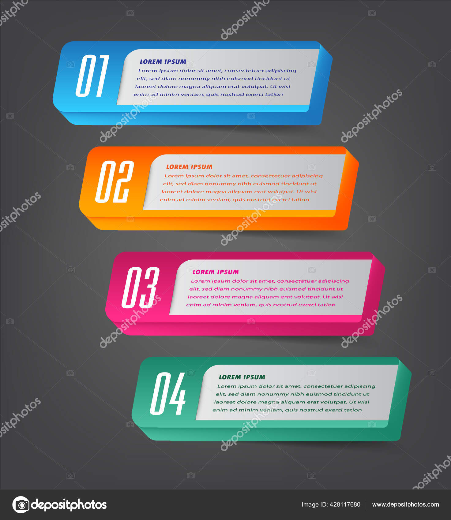 Colorful Modern Text Box Template Website Computer Graphic Technology ...