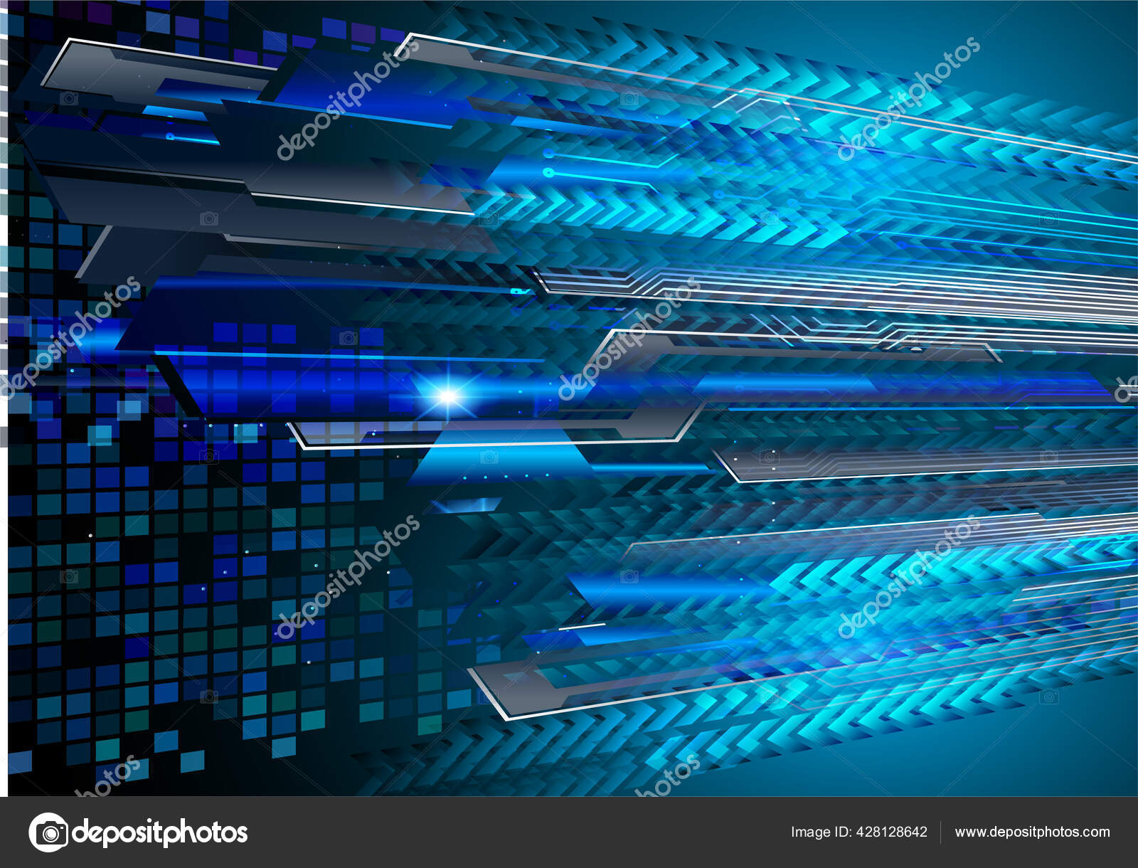 Abstract Blue Wallpaper Digital Background Stock Vector by ©titima157 ...