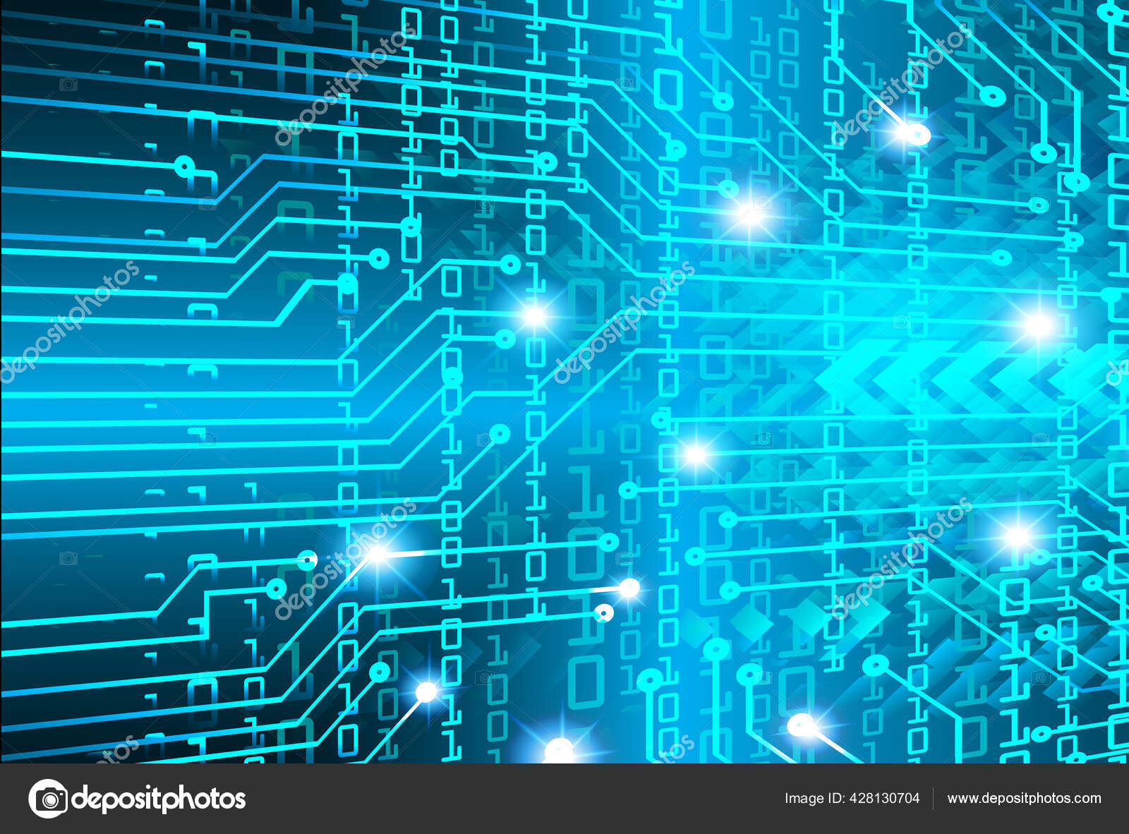 Fondo Pantalla Azul Abstracto Fondo Digital Vector de stock #428130704 ...