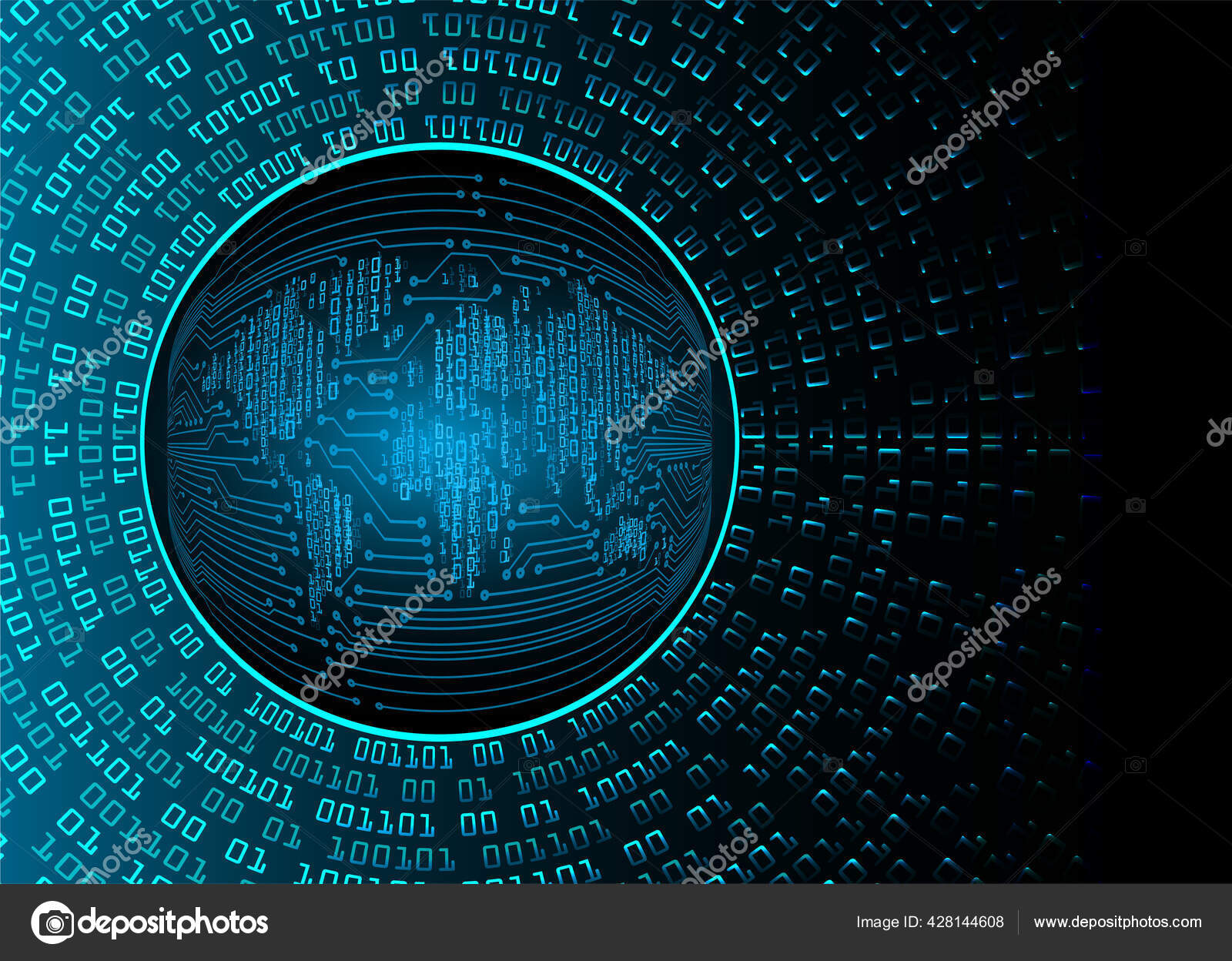 Digital Illustration Binary Code Background Stock Vector Image by ...