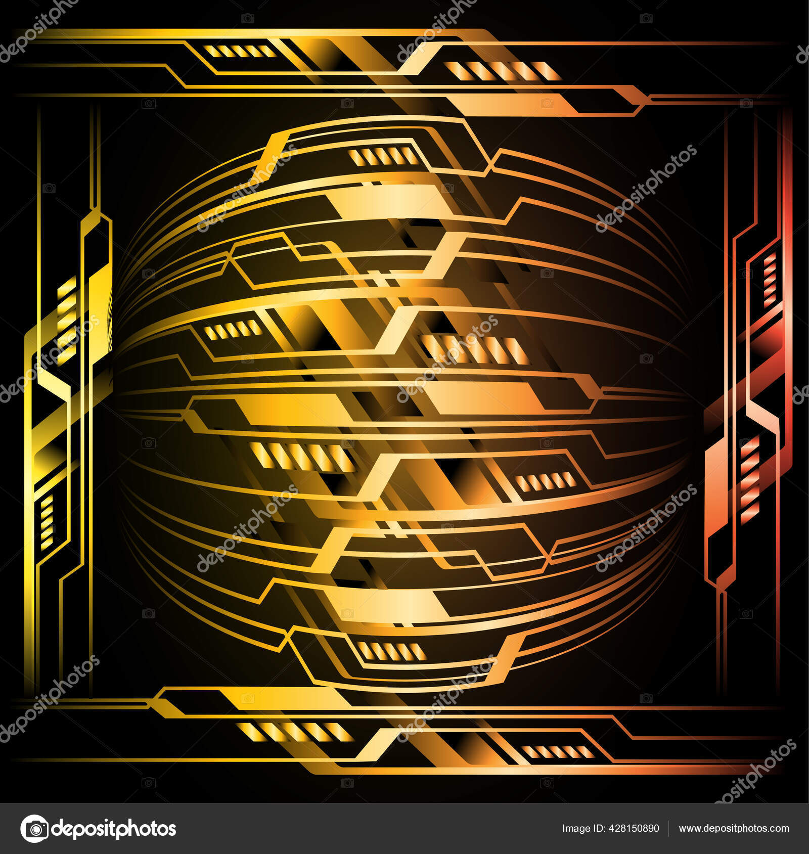 Fondo Pantalla Futurista Abstracto Fondo Digital Vector de stock ...