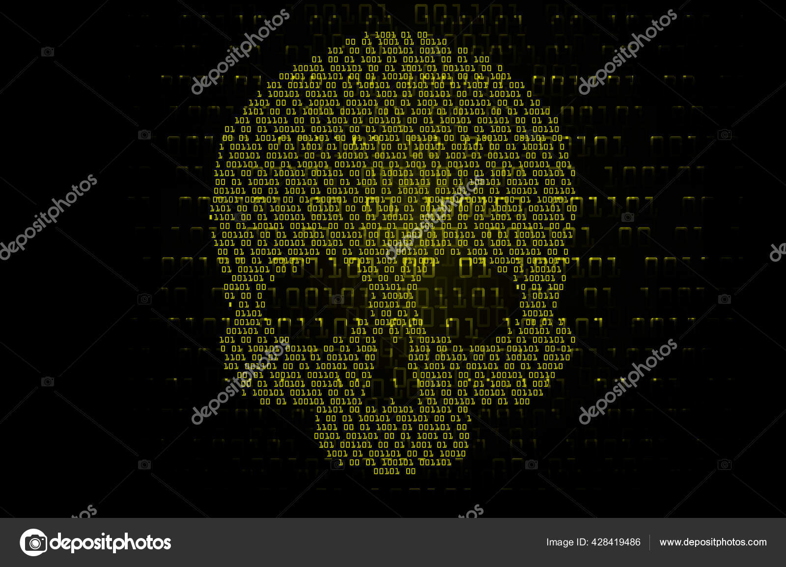 Binary Code Black Background Stock Vector by ©titima157@gmail.com 428419486