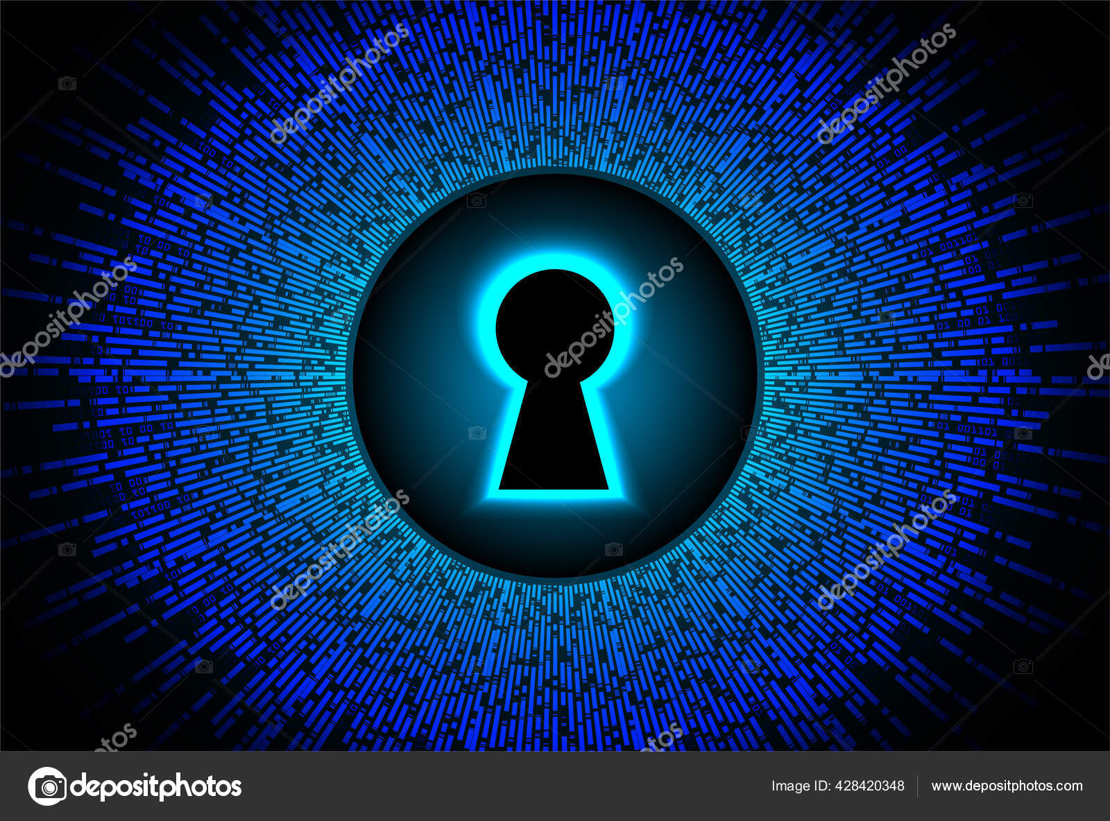 Background Vector Illustration Keyhole Digital Security Concept Stock Vector Image by ©titima157 ...