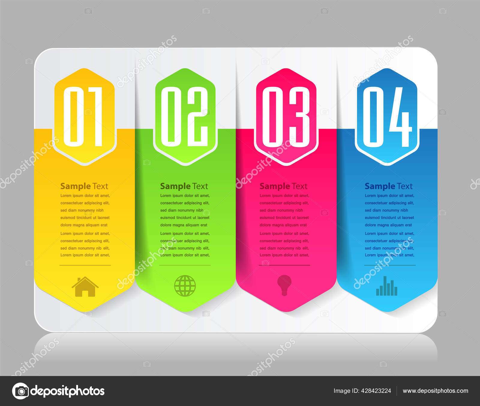 Colorful Modern Text Box Template Website Computer Graphic Technology ...