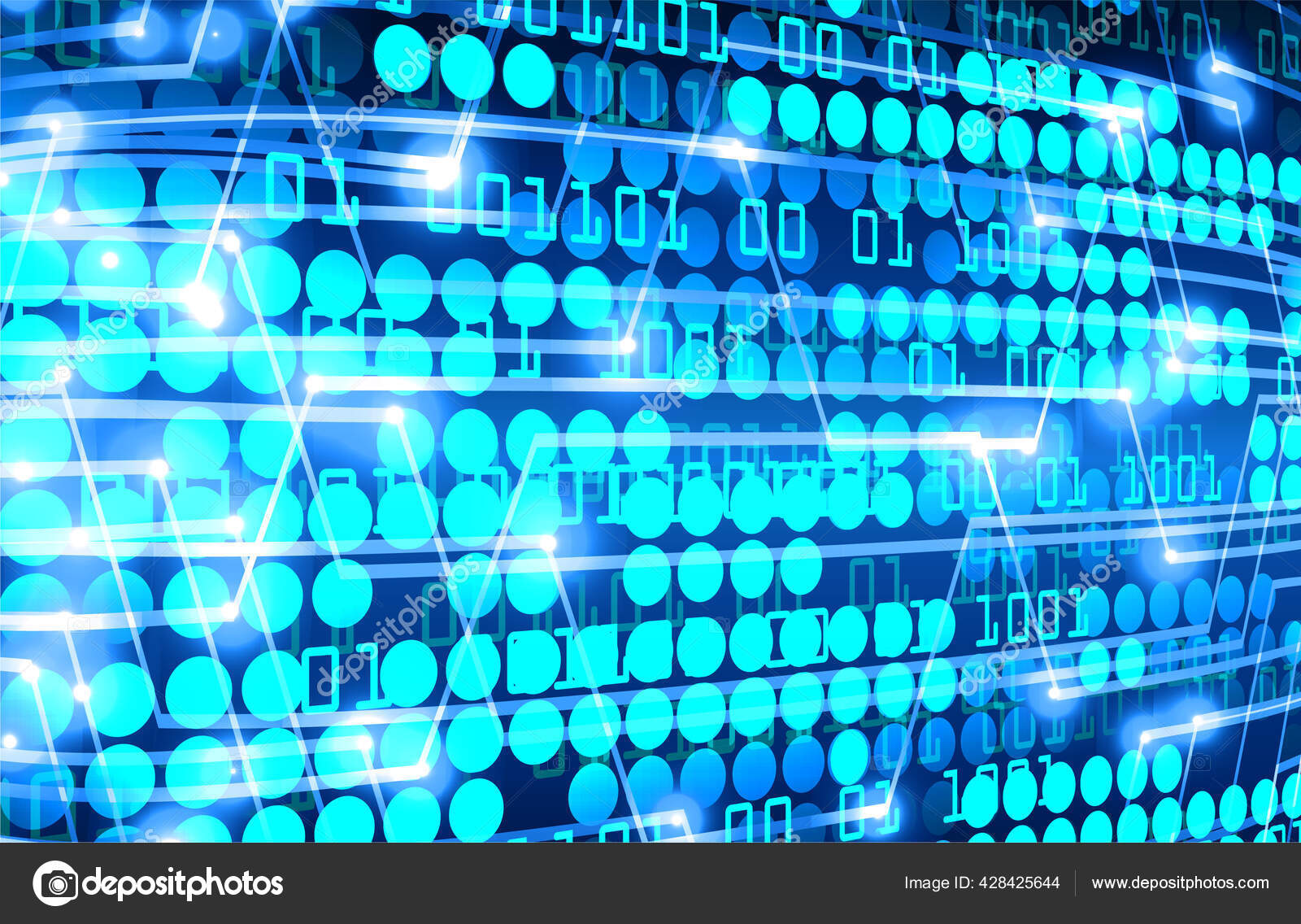 Fondo Pantalla Azul Abstracto Fondo Digital Vector de stock #428425644 ...