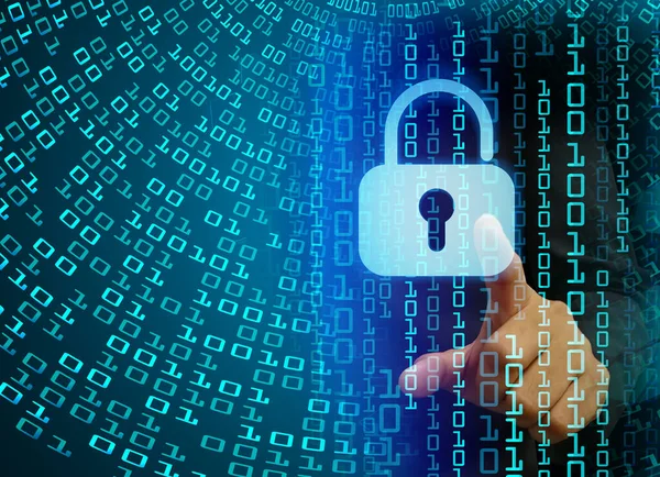 Futuristic Background Locker Digital Security Concept Stock Photo by ...