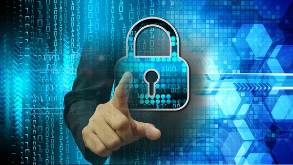 Futuristic Background Locker Digital Security Concept Stock Photo by ...