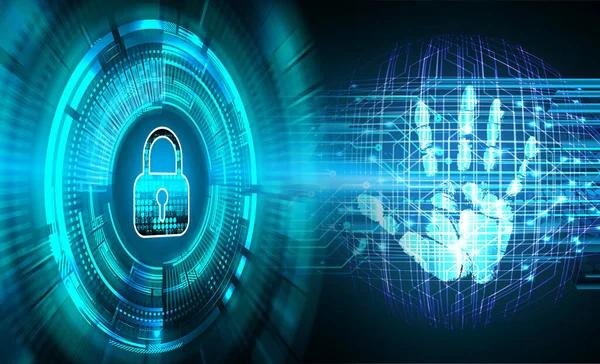 futuristic background with locker, digital security concept - Stock ...