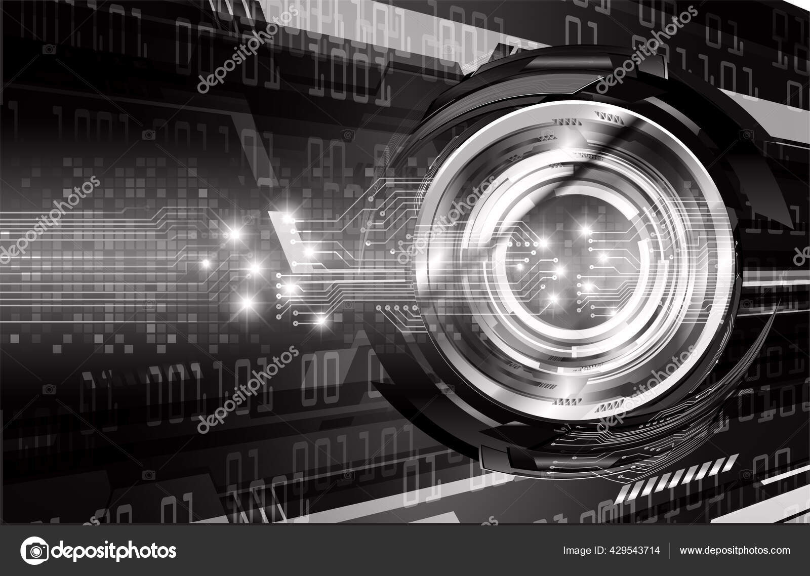 Cyber Circuit Future Technology Concept Background Stock Vector by ...