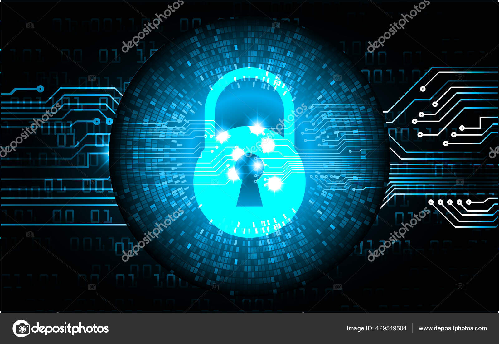 Background Vector Illustration Locker Digital Security Concept Stock ...
