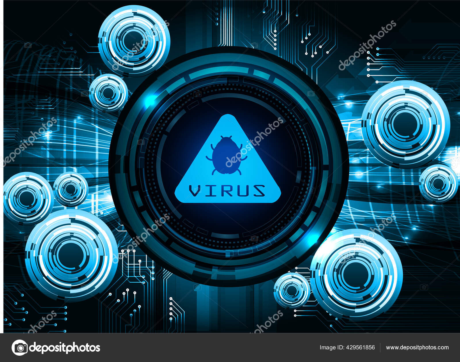 Vettoriale stockCyber Security Concetto Sfondo Astratto Carta Parati ...