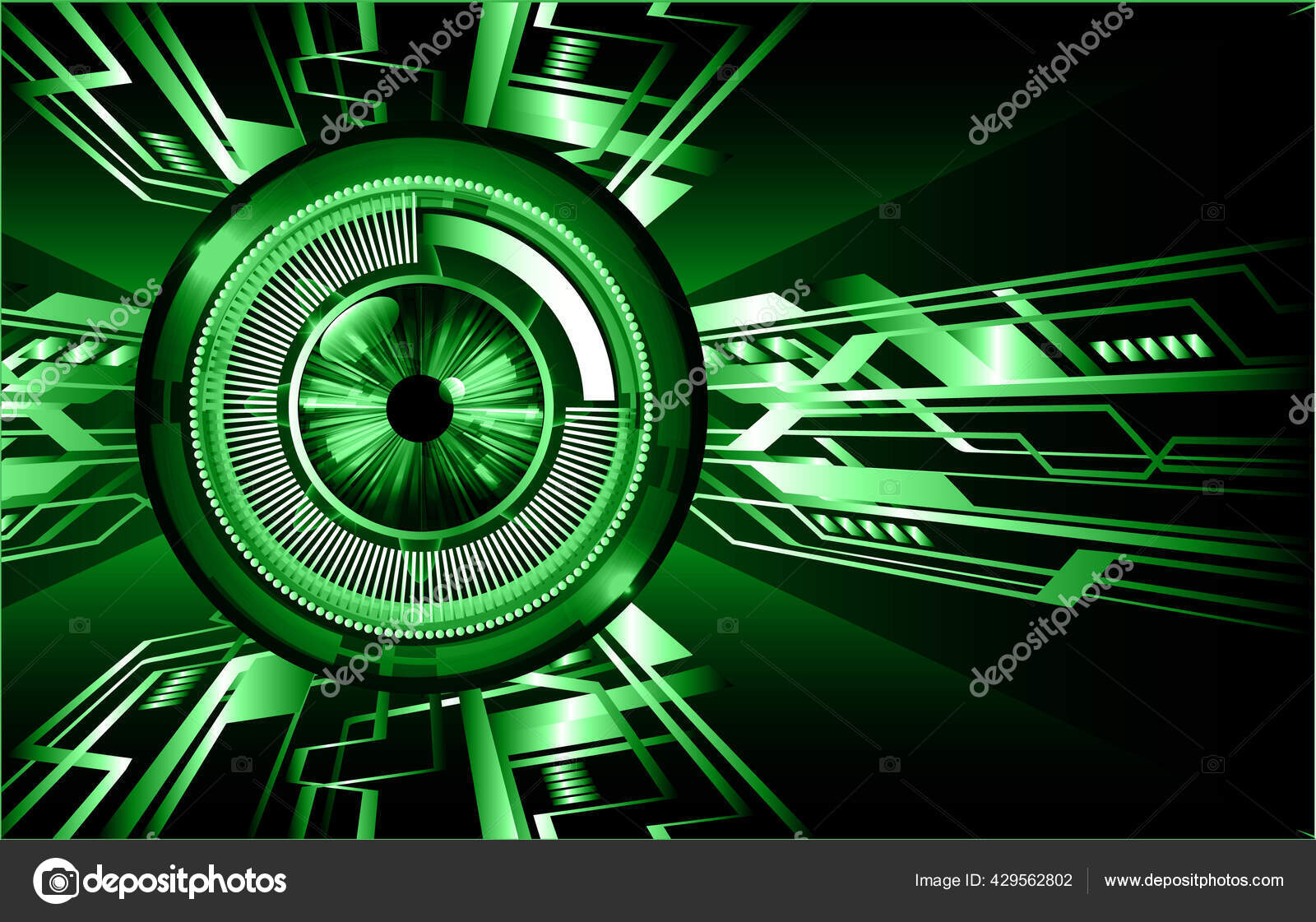 Cyber Circuit Future Technology Concept Background Stock Vector by ...