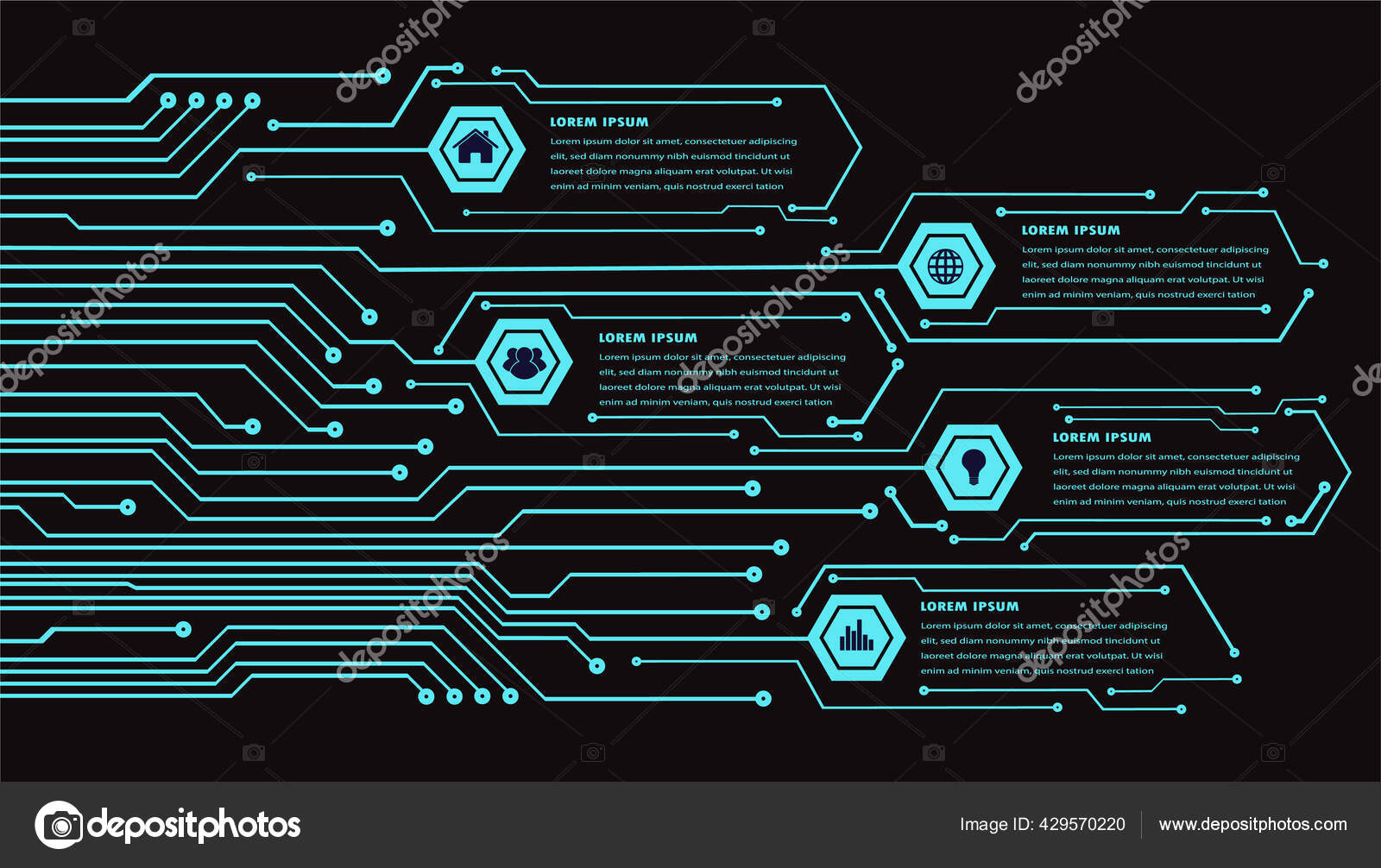 Fondo Pantalla Futurista Abstracto Fondo Digital Vector de stock ...