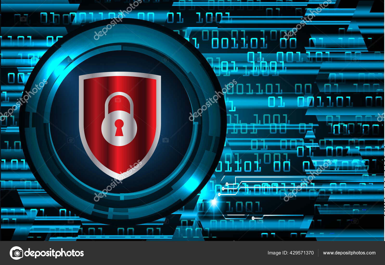Background Illustration Locker Digital Security Concept Stock Vector by ...
