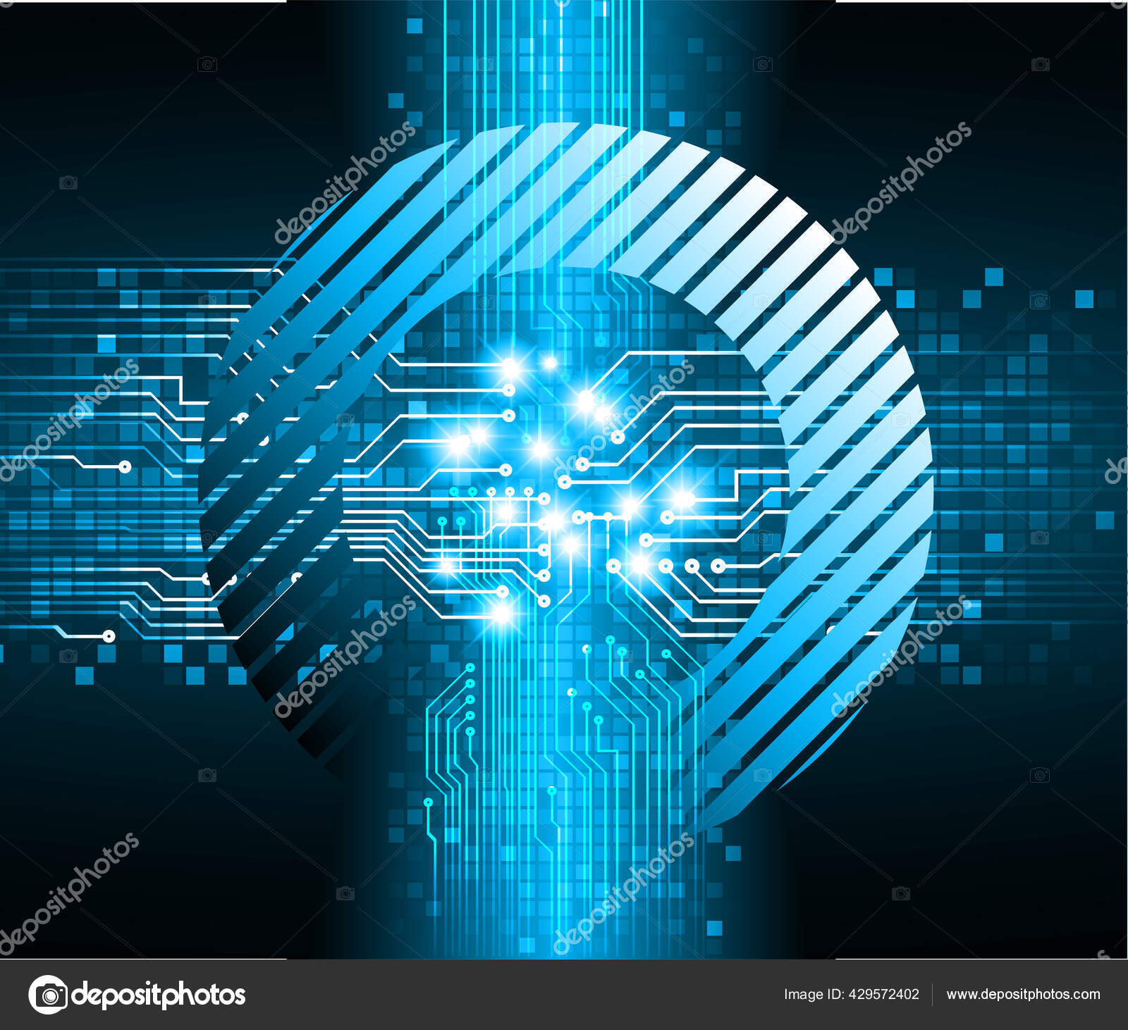 Fondo Pantalla Futurista Abstracto Fondo Digital Vector de stock ...