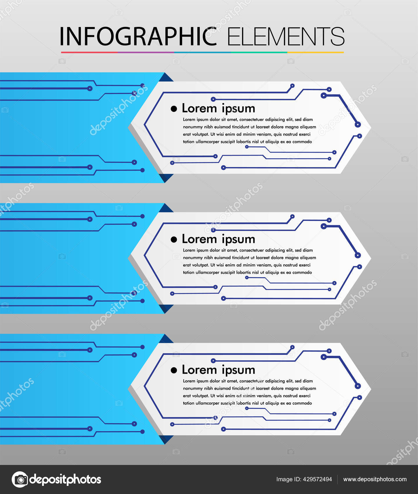 Colorful Modern Text Box Template Website Computer Graphic Technology ...