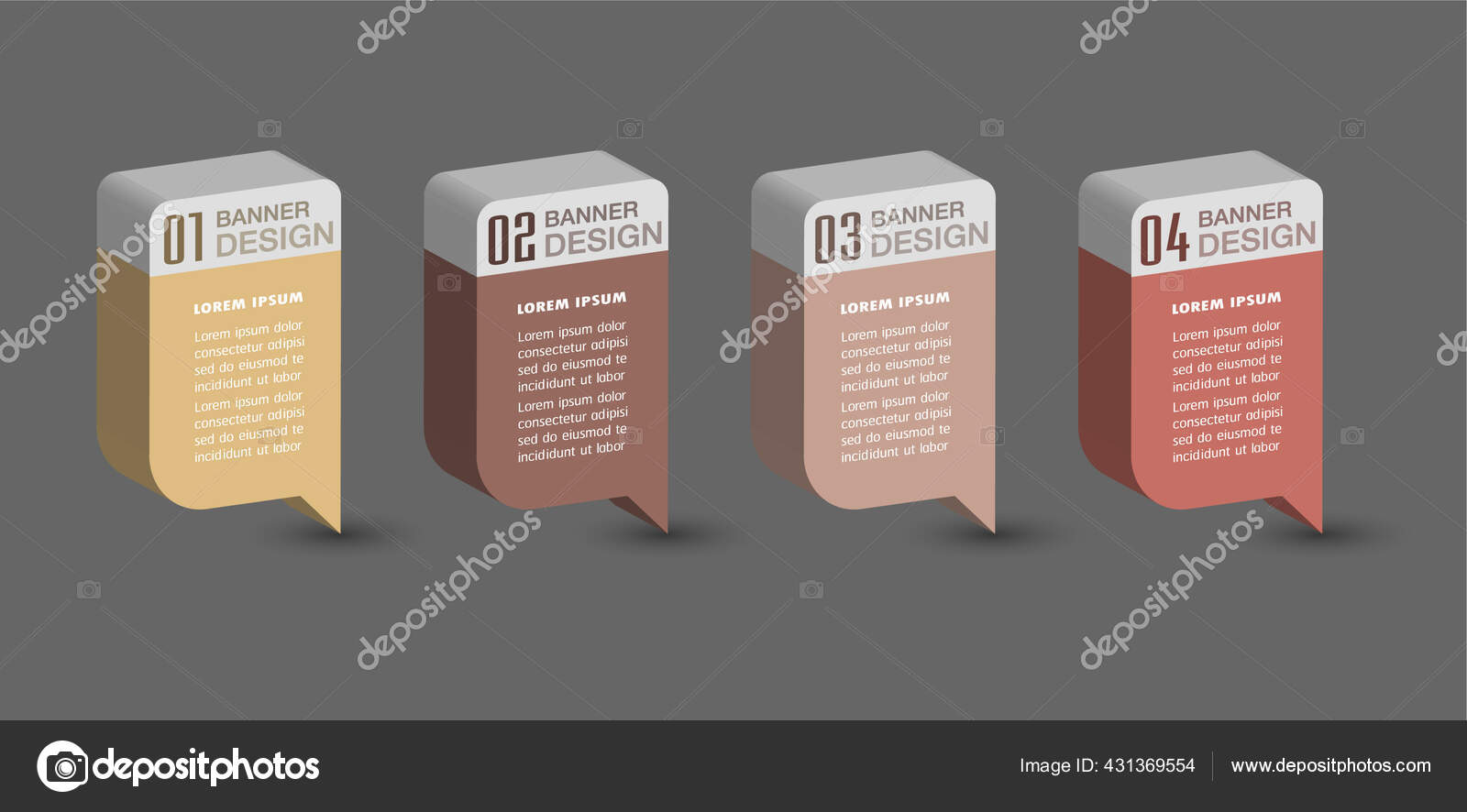 Modern Text Box Templates Banner Infographics Stock Vector Image by ...
