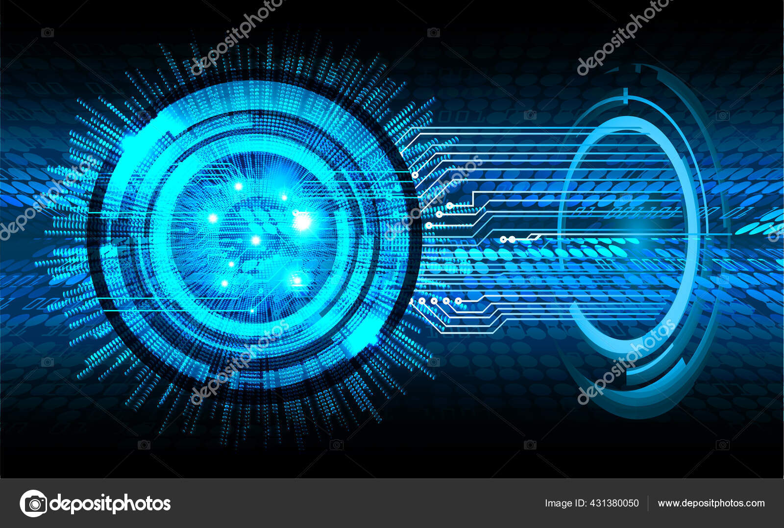 Cyber Circuit Future Technology Concept Background Stock Vector Image ...