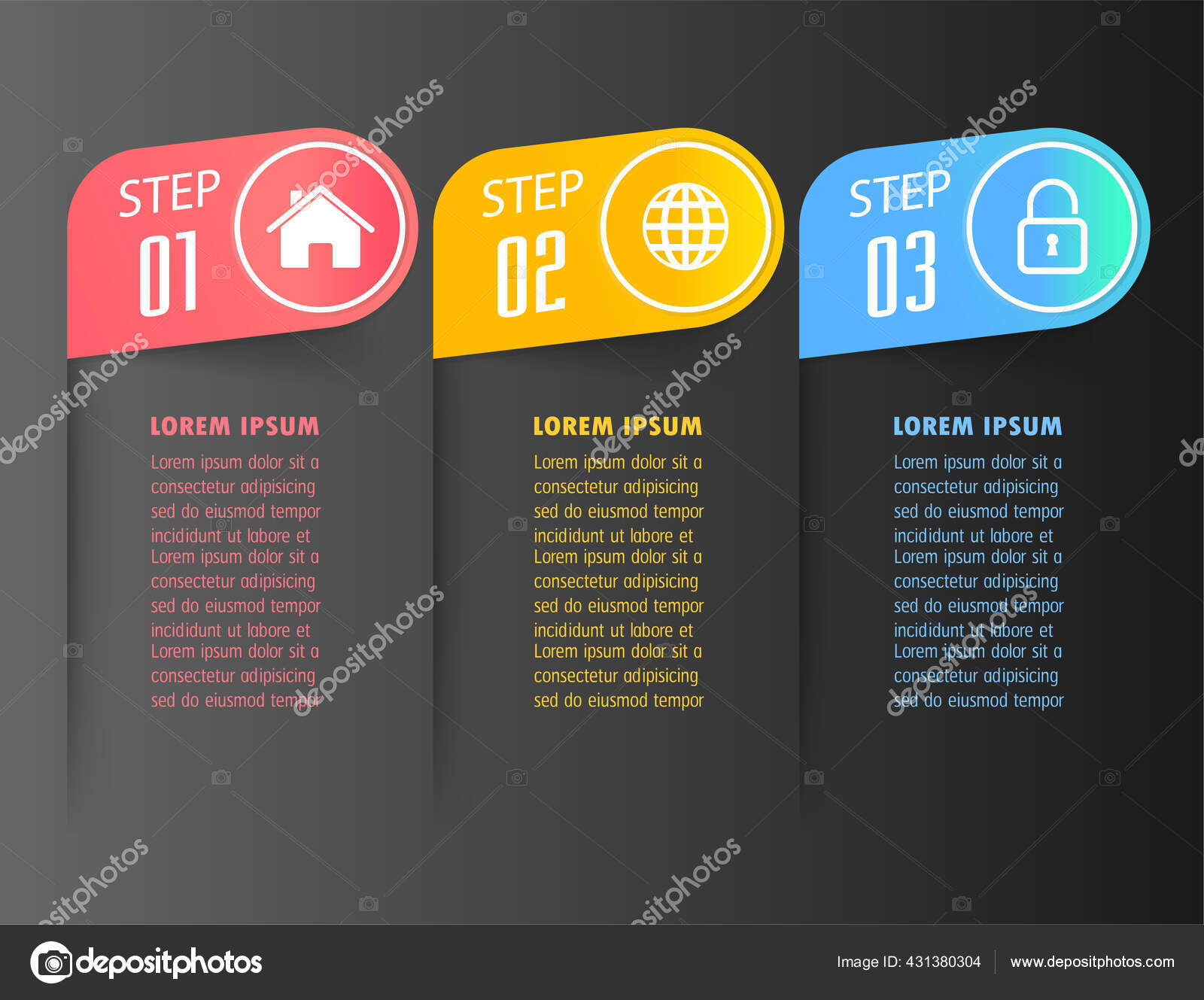 Colorful Modern Text Box Template Website Computer Graphic Technology ...