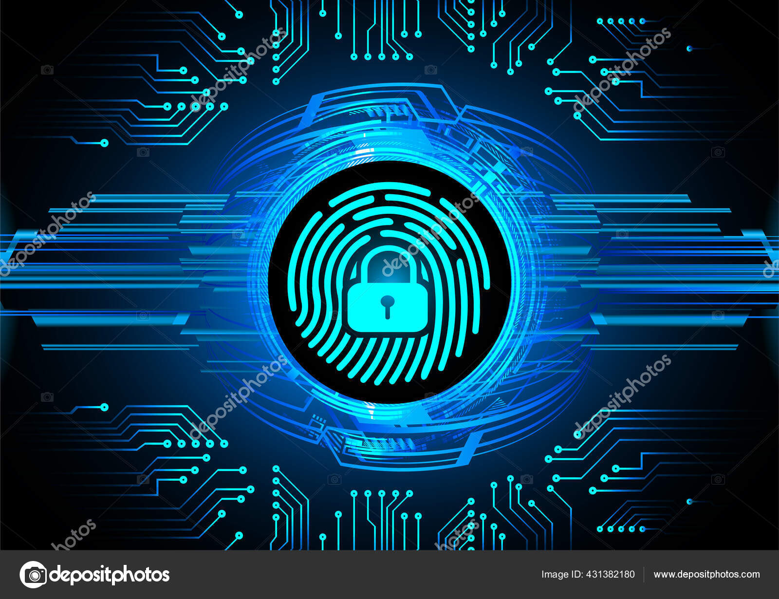 Security Lock Circuit Board Stock Vector by ©titima157@gmail.com 431382180
