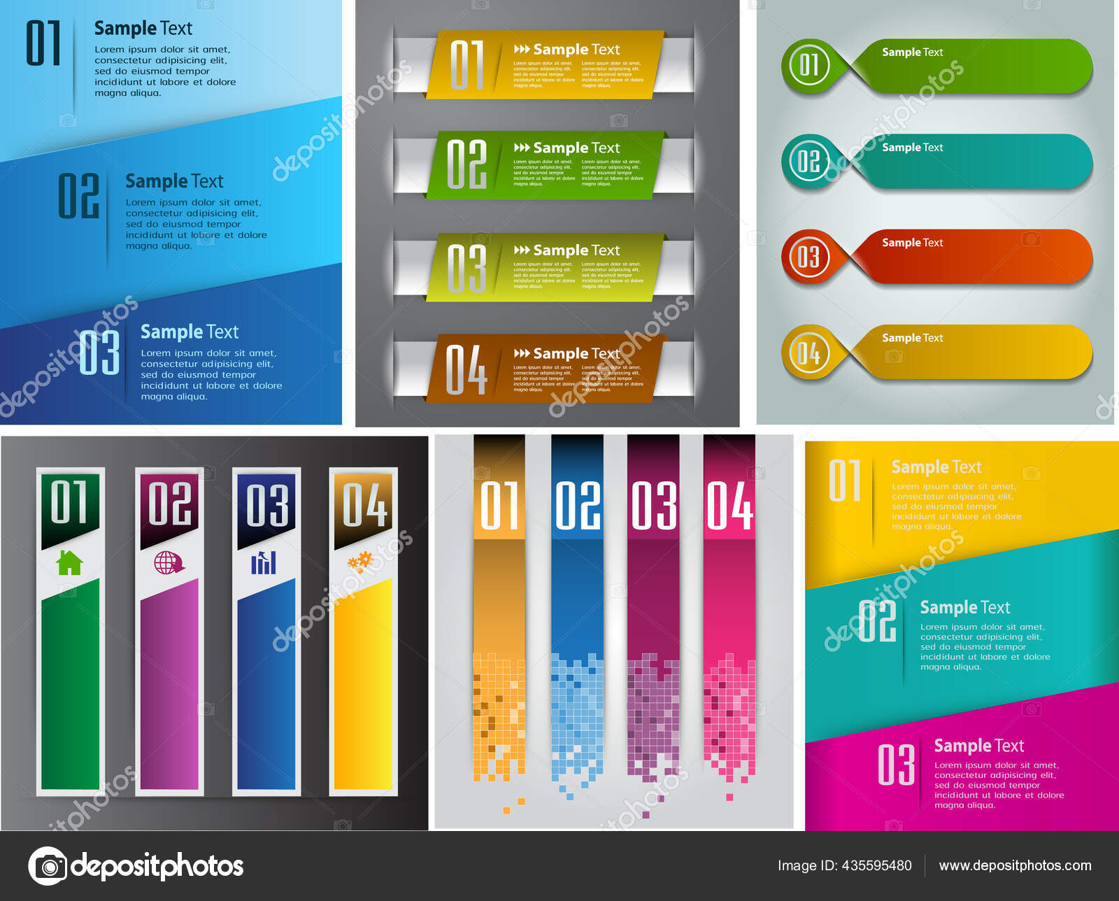 Modern Text Box Templates Banner Infographics Stock Vector by ...