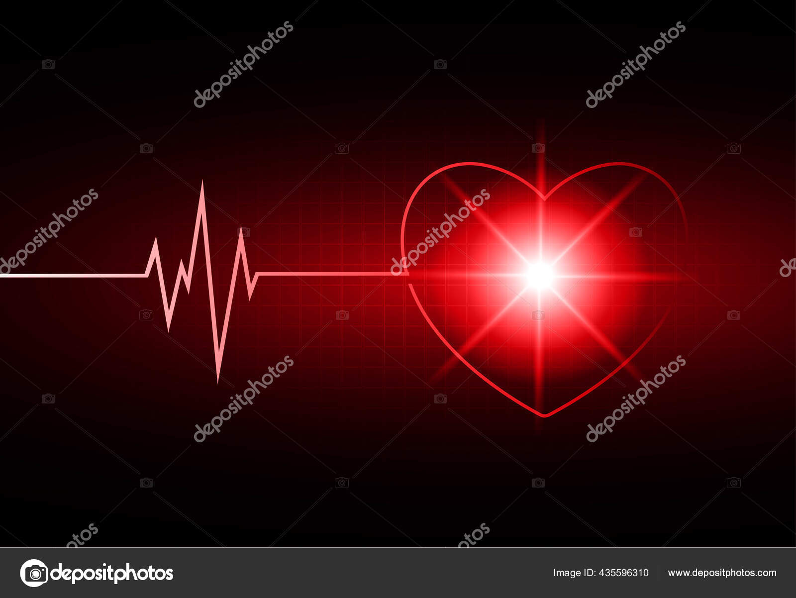 Heart Beat Red Background Stock Vector by ©titima157@gmail.com 435596310