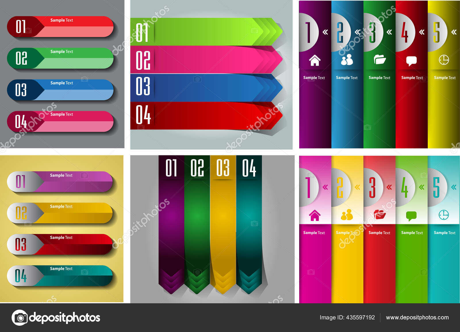 Modern Text Box Templates Banner Infographics Stock Vector by ...