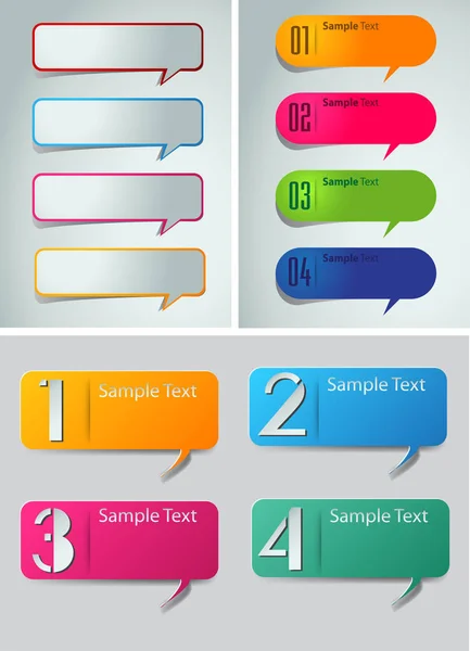 Modern Text Box Templates Banner Infographics Stock Vector by ...