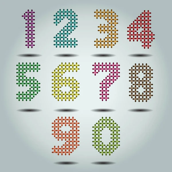 Set Abstract Colorful Numbers Vector Template Stock Vector Image by ...