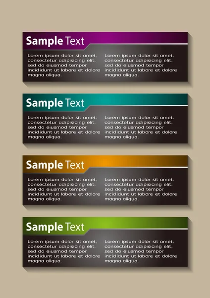 Modern Text Box Templates Banner Infographics Stock Vector by ...