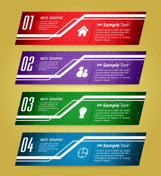 Templat Kotak Teks Modern Banner Infographics Vektor Stok oleh ...