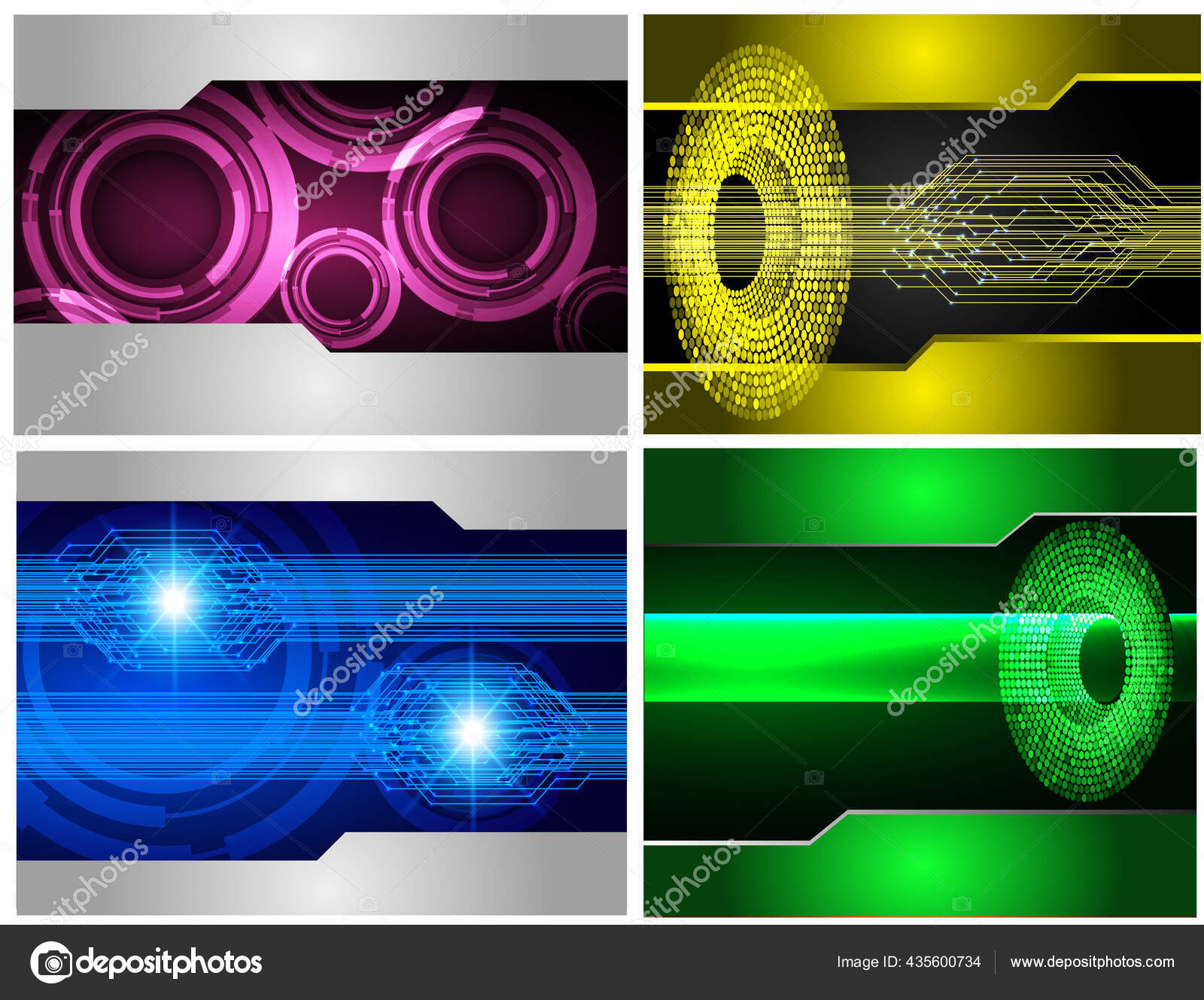 Cyber Circuit Future Technology Concept Background Stock Vector by ...