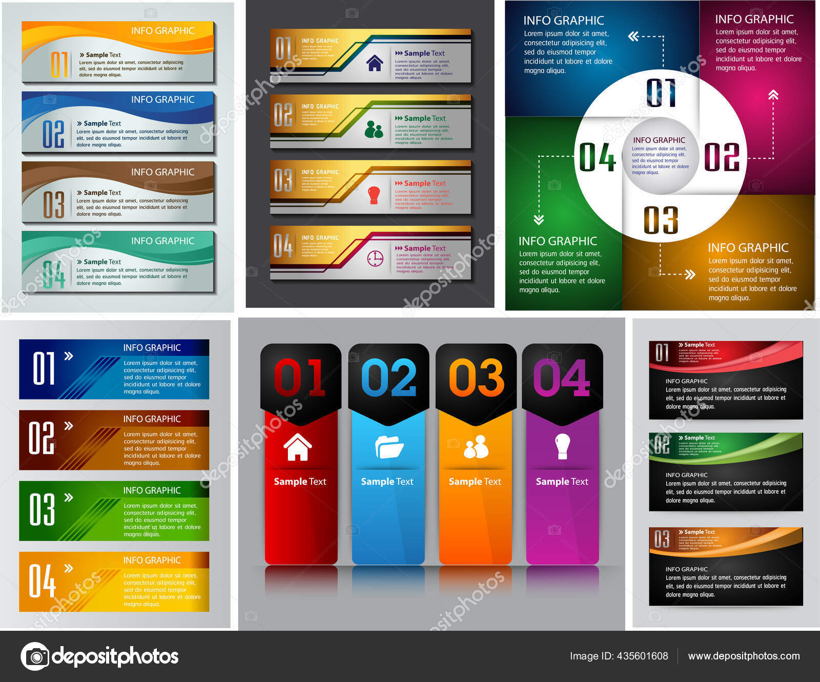 Modern Text Box Templates Banner Infographics Stock Vector by ...
