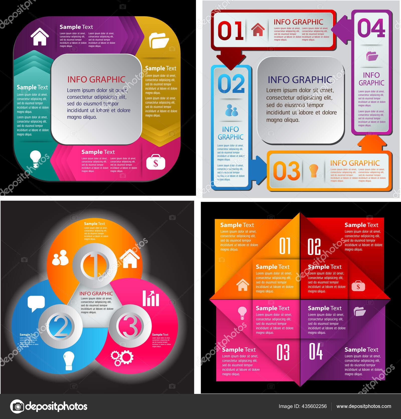 Modern Text Box Templates Banner Infographics Stock Vector by ...