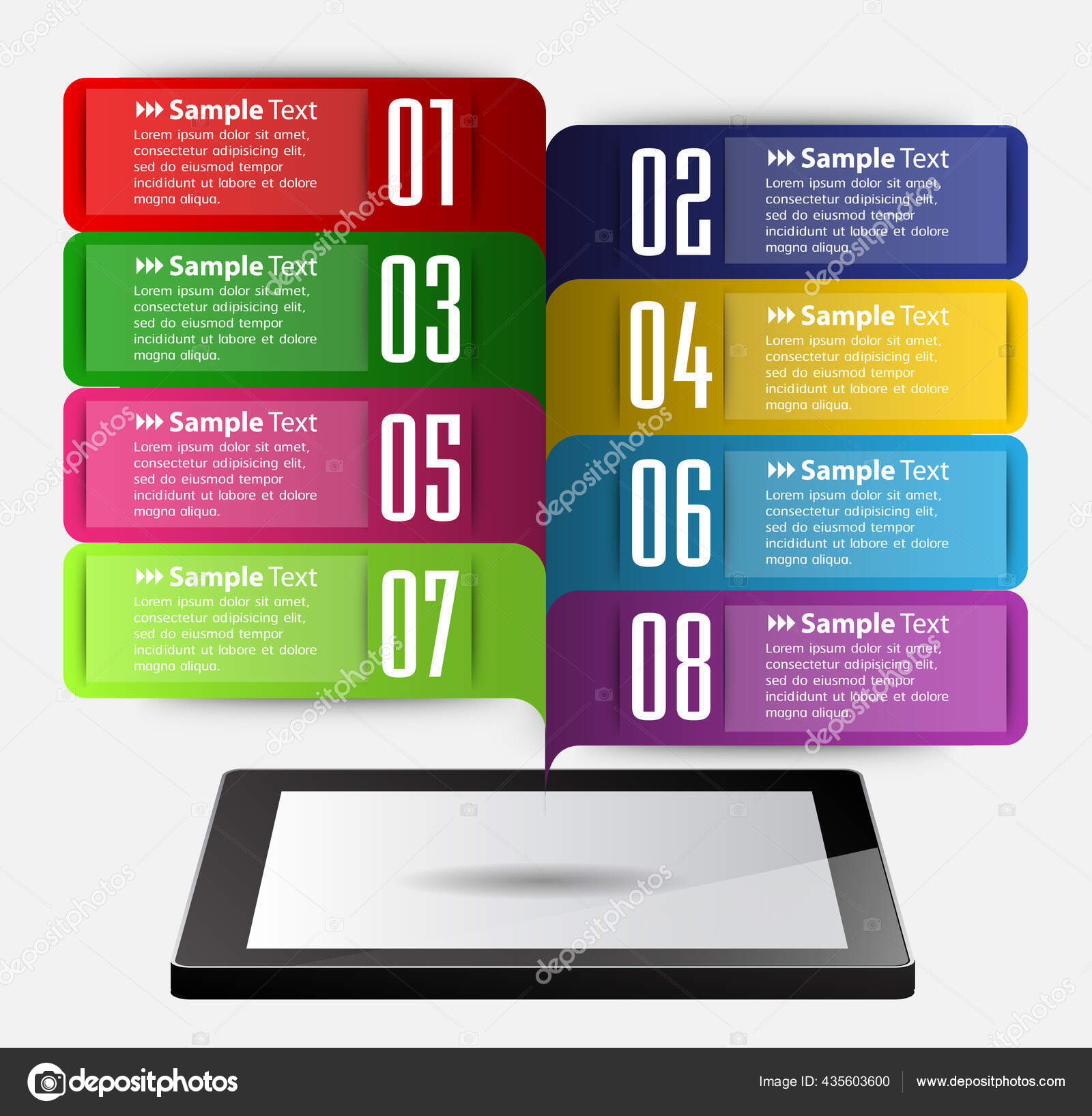 Modern Text Box Templates Banner Infographics Stock Vector by ...