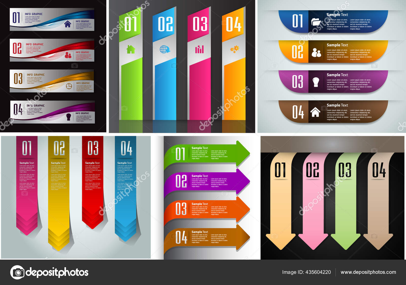 Modern Text Box Templates Banner Infographics Stock Vector by ...