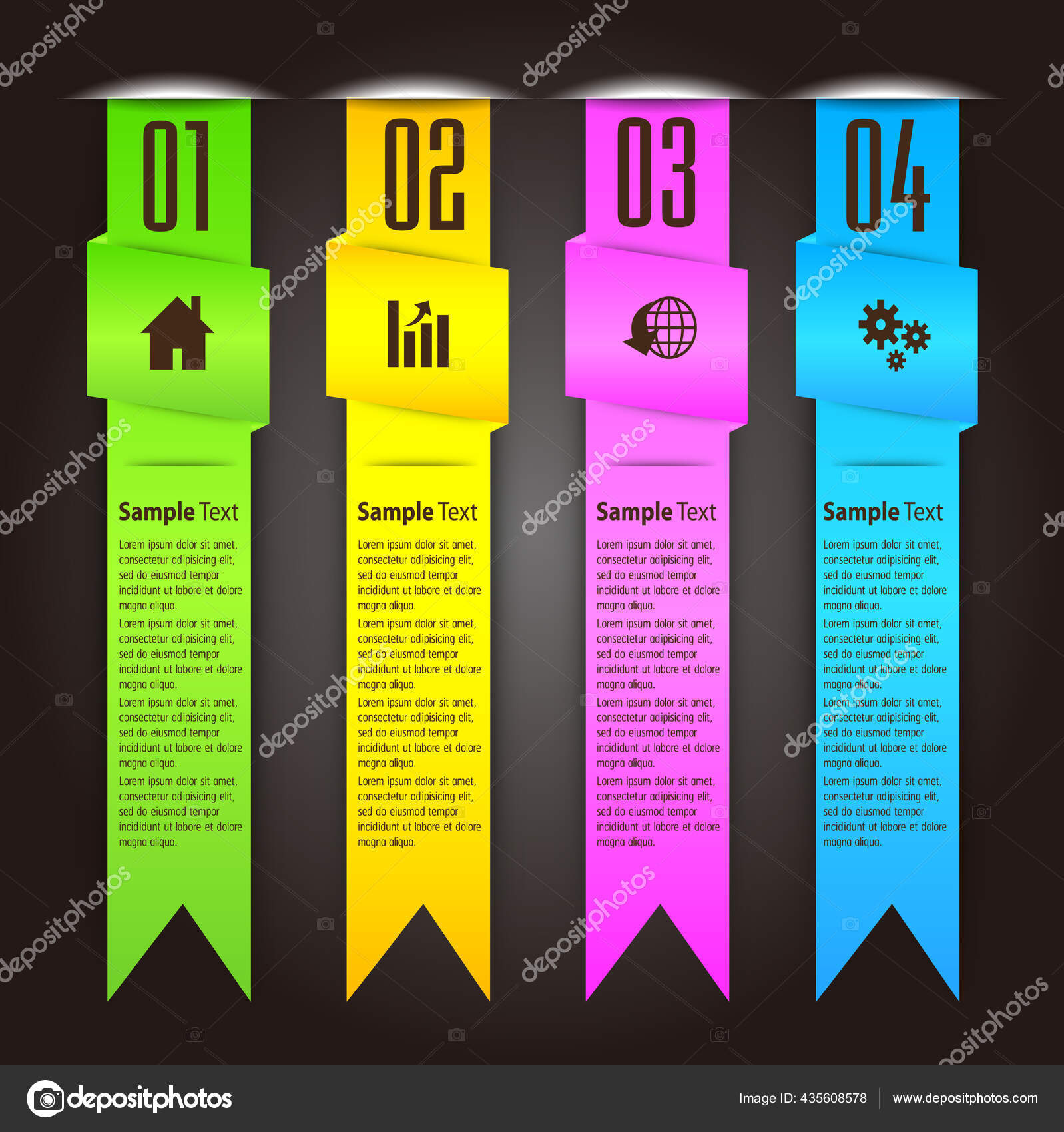 Modern Text Box Templates Banner Infographics Stock Vector by ...