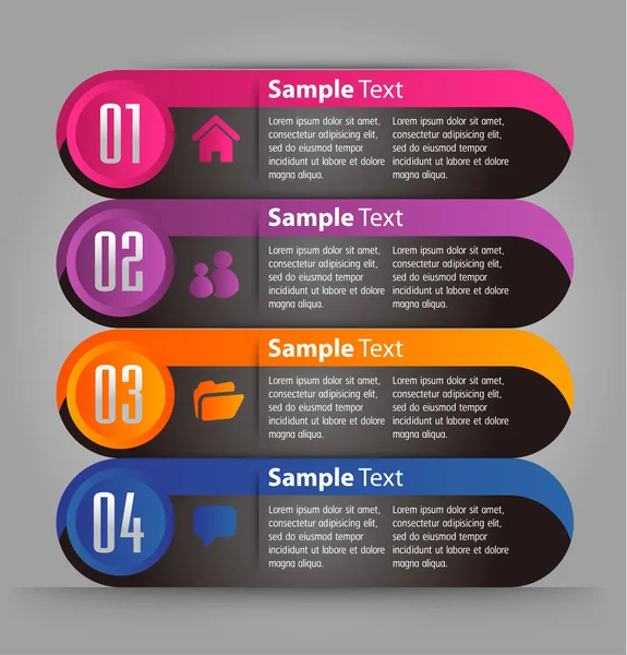 Modern Text Box Templates Banner Infographics Stock Vector by ...
