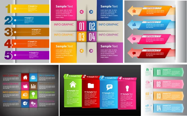 Templat Kotak Teks Modern Banner Infographics Vektor Stok oleh ...